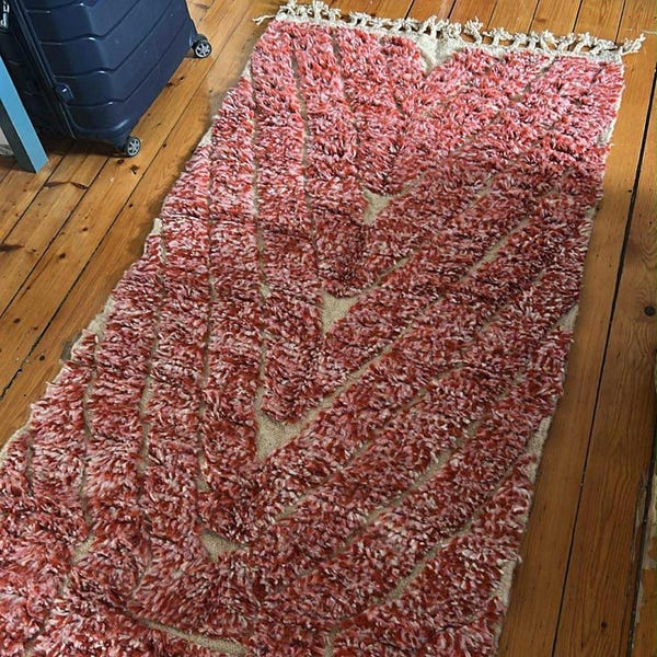 Bold Black Moroccan Rug - Handmade Dark Berber Carpet - Abstract Wool ...