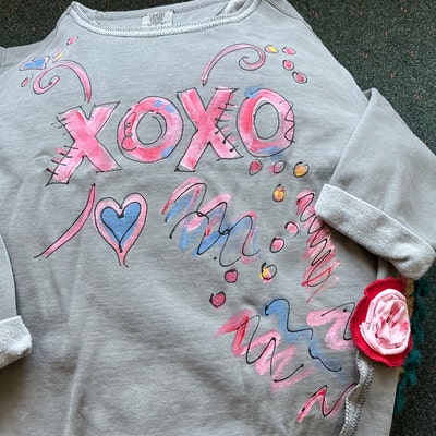 Women's More Than One Size V Neck Tunic Pullover Sweatshirt, Inside Out ...