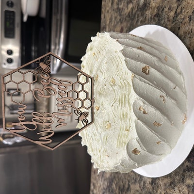 Custom Bee Cake Topper, Personalized Honeycomb Cake Topper, Bee Themed ...