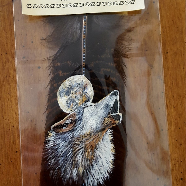 Raven Spirit Feather, Feather Art, Painted Feathers, Animal Totems - Etsy