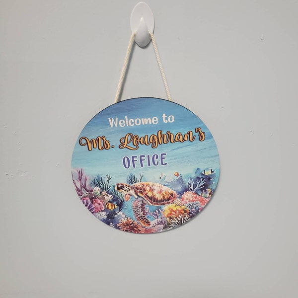 Teacher Door Sign, Ocean Sea Themed Door Sign, Classroom Door Hanger ...