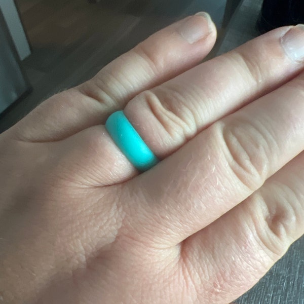 Personalized Silicone Ring, Customized Engraved Wedding Band for Men ...