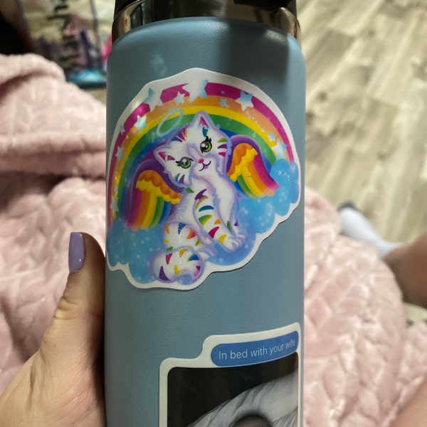 90's Rainbow Kitten, 90's Aesthetic, 90's Stickers, Retro Stickers ...