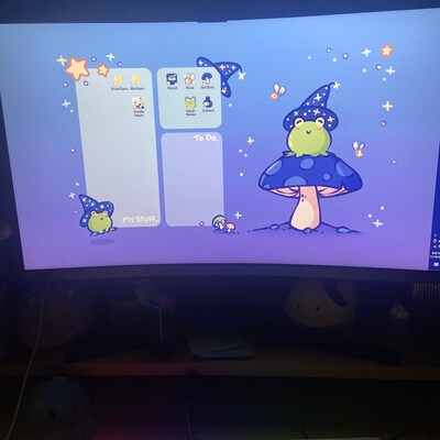 Wizard Frog Computer Desktop Theme Background Wallpaper Organizer Set ...
