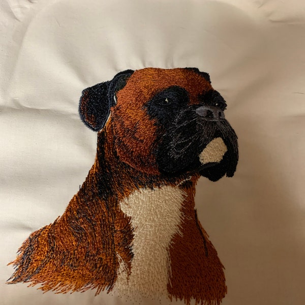 Boxer Dog Embroidery Design: Machine Embroidery File (digital Download ...