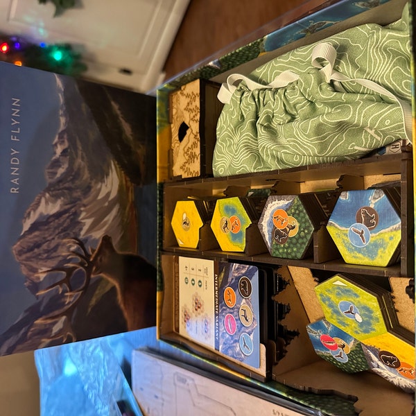 Cascadia Organizer + Tokens Bundle, Insert for Cascadia Board Game ...