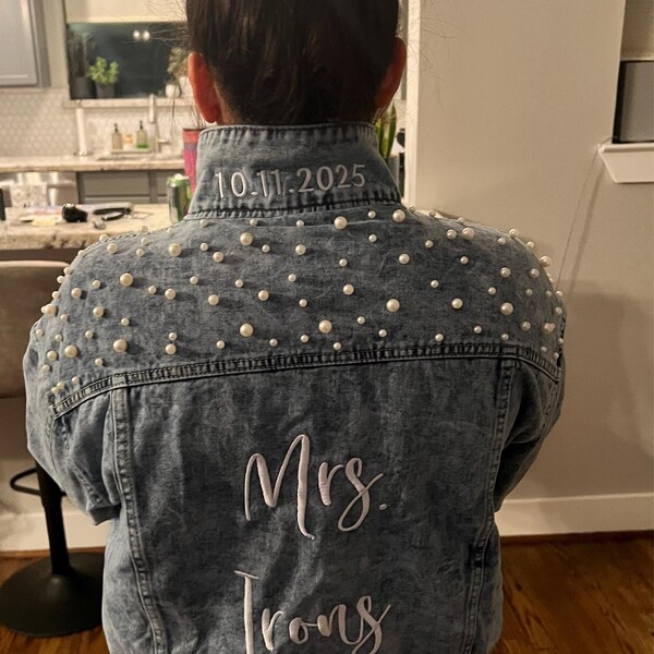 Embroidered Bride Denim Jacket, Bride Jean Jacket, Future Mrs Jacket ...