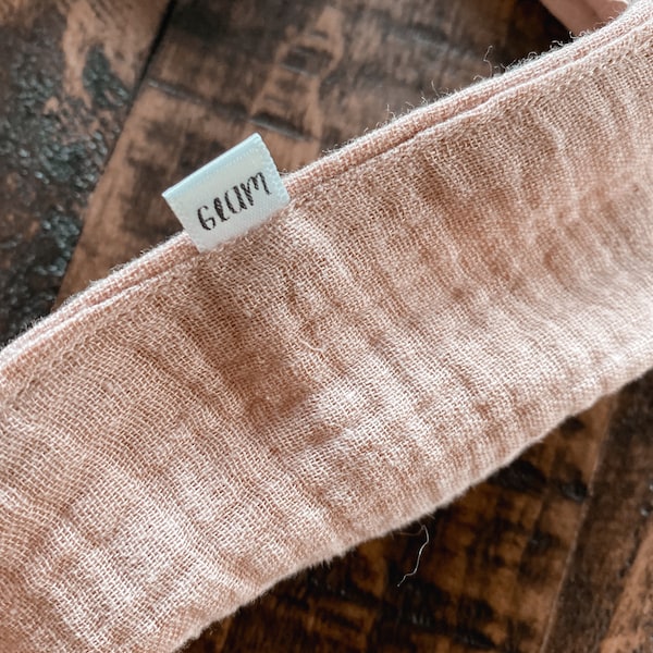 Satin Custom Brand Label Satin Fold Over Scrunchie Label for Brand Logo ...