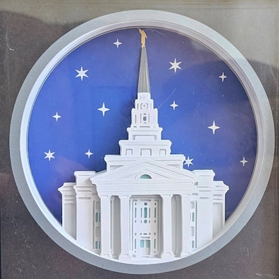 Layton Utah LDS Temple 3D Shadow Box - Etsy
