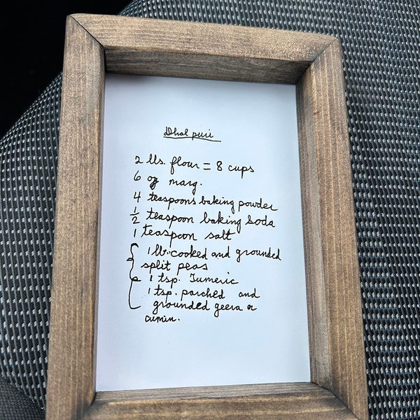 Custom Wood Framed Printed Family Recipe Kitchen Sign - Etsy