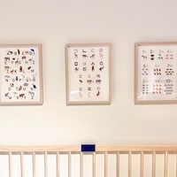 Set of Two Korean Alphabet Hangul and English Posters With Animals ...