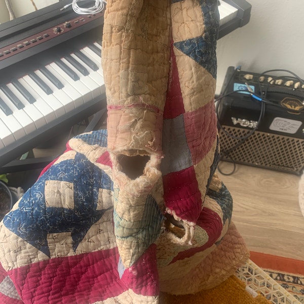 One of a Kind Bode Lace Tablecloth Silk Handkerchief Crochet Sheer Cropped Patchwork Upcycled ...