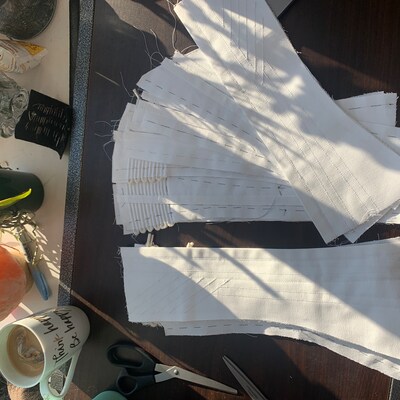 Heavyweight White Herringbone 100% Cotton Corset Coutil Corsetry Fabric ...