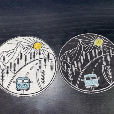 Camping Machine Embroidery Design , Mountain Travel Embroidery File ...