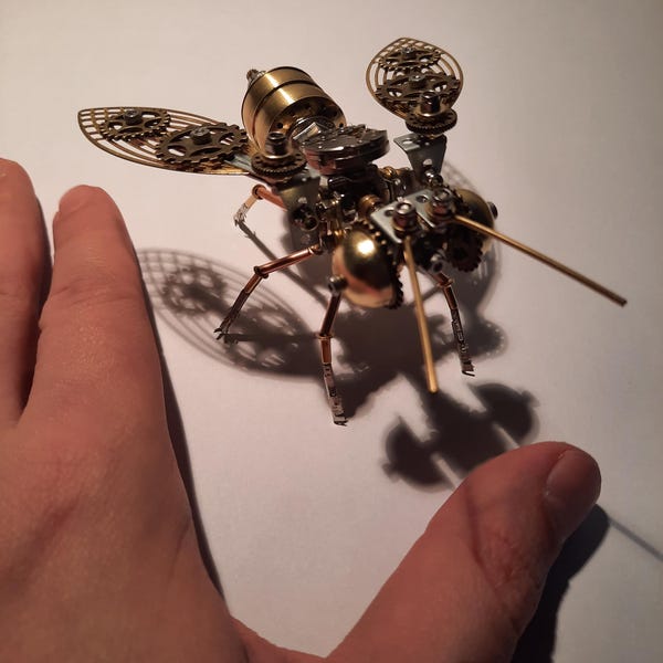 Steampunk Bee Decor Metall Bee Art Metlehoney Bee Sculpture Metal Sculpture Insect Steampunk ...