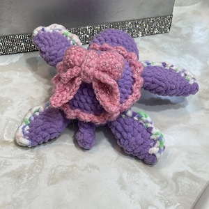 Mini Bow Turtle Crochet Pattern Valentines Day Pattern PDF Ribbon ...