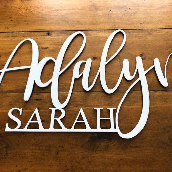 Wood Name Sign, Laser Cut Name Sign, Word Cut Out Name Sign, Nursery ...