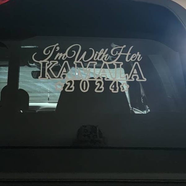 Kamala Harris 2024 I'm With Her Decal Sticker Car Window Bumper Glass ...