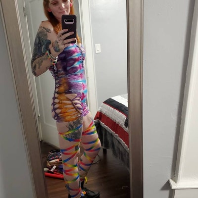 Electric Daisy Braided Romper / Tie Dye Romper / Braided Romper/catsuit ...