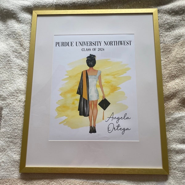 Custom Graduation Portrait | PRINTABLE Personalized Grad Gift ...