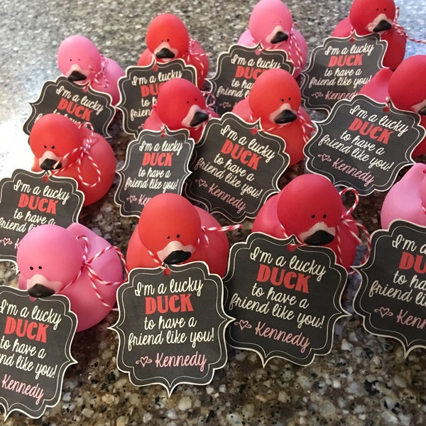 PRINTABLE VALENTINE TAGS Chalkboard I'm A Lucky Duck to Have You as a ...