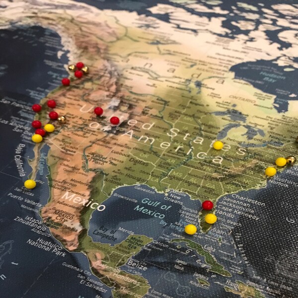 Gold Map Push Pins | Map Push Pins for Your Favorite Locations! | GOLD ...