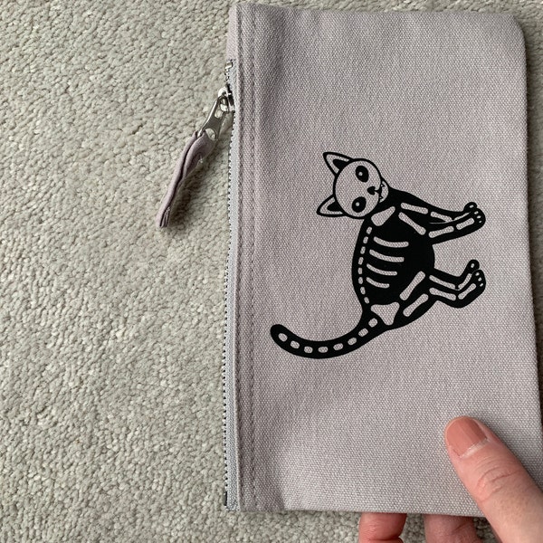 Cute Panda Bear Small Brushed Cotton Canvas Zip Pouch | Panda Pencil ...