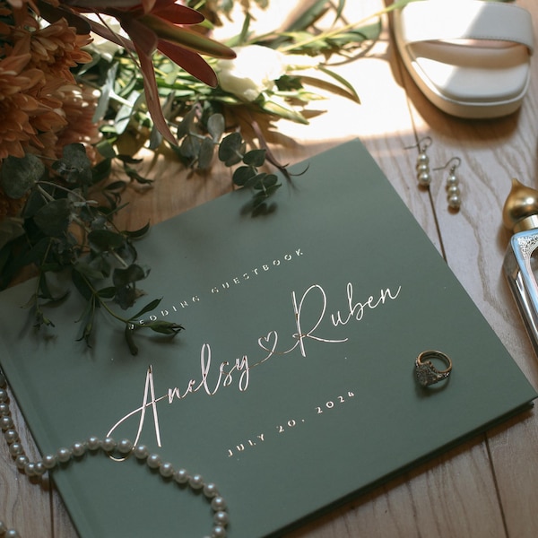 Rustic Guestbook, Modern Wedding Guest Book, Photo Book for Instant ...