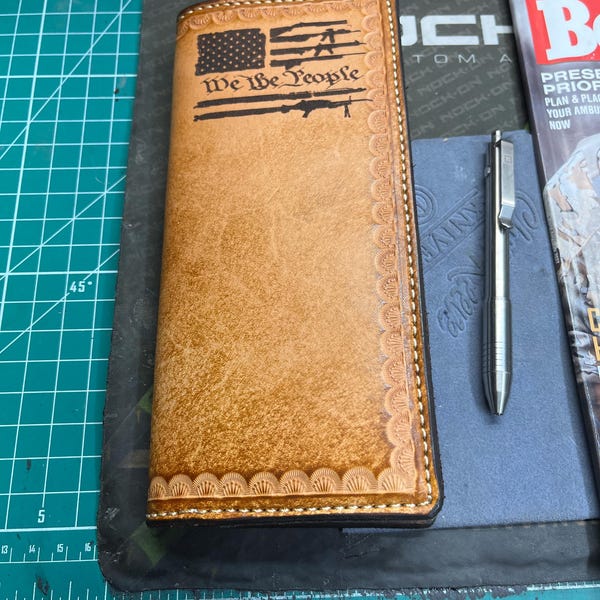 Custom Leather Cell Phone/ Trapper Combo Case - Etsy