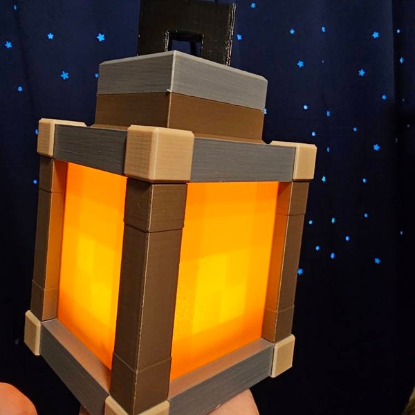Pixelated Night Light Lantern Chargeable & Bigger - Night Lamp Birthday ...