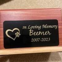 Engraved Name Plate for Urn in Memory Name Plate for Deceased Ash Box ...