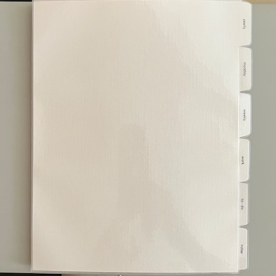 A5 Editable Dividers Printable Divider Tabs Side Tab - Etsy