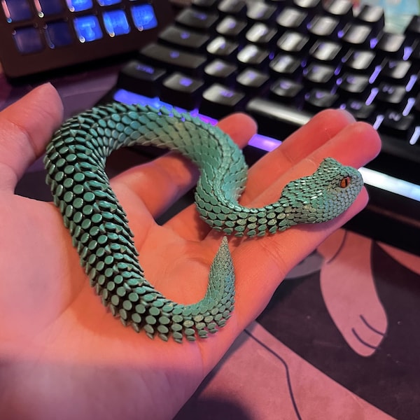 Snake Figure | Toy Animal | Articulated Model Viper | Medium - Etsy