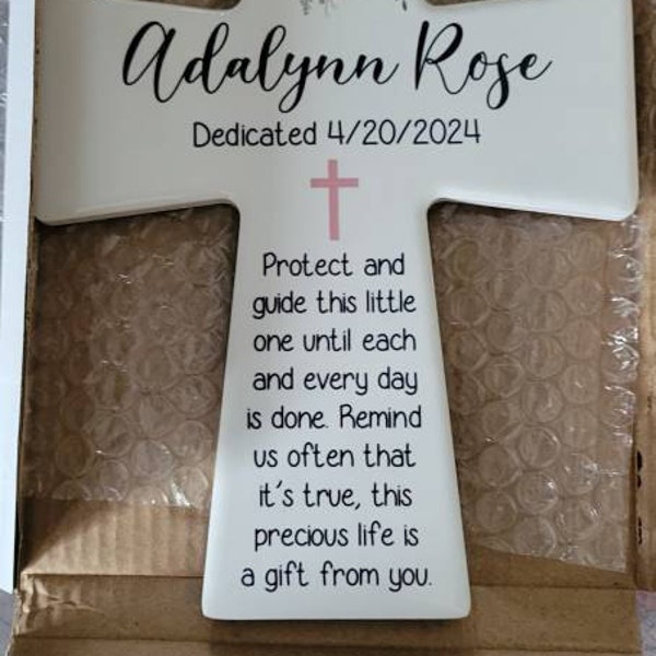 Dedication Cross Gift, Unique Dedication Gift, Dedication Gift Girl ...