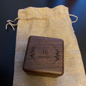 Personalized Wedding Ring Box Custom Wood Ring Box Engagement - Etsy