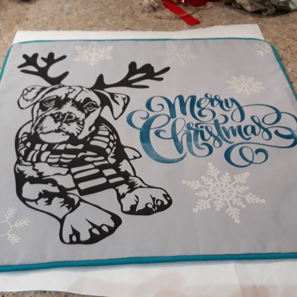 Christmas Boxer Dog SVG, Funny Dog Cut File, Silhouettes Dxf, Svg for ...