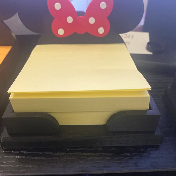 Minnie Mouse 3D Printed Disney Sticky Note Holder for Desk, Work ...