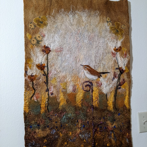 No.41 Beach Combing - Wet Felted Wall Hanging - Etsy