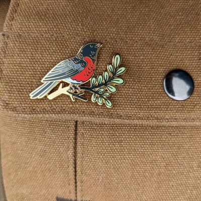 Robin Enamel Pin Lapel Pin Badge - Etsy
