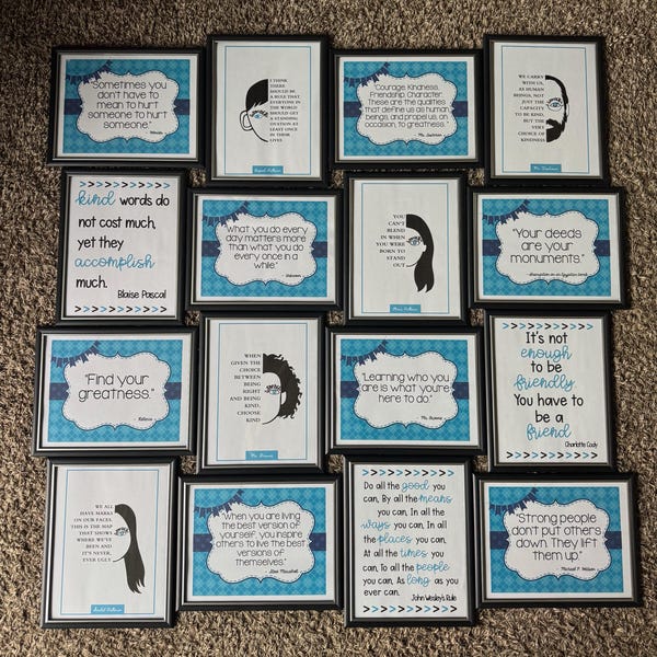 Wonder Book/movie Poster | Wonder Novel Quotes | 10 Posters (2 Color ...