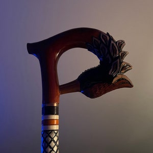 Red Deer Hand Carved Walking Cane Pimp Walking Sticks Fashion - Etsy