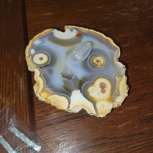 Agate Geode Rock Oil Candle Kit - Handcrafted Natural Stone Candle ...