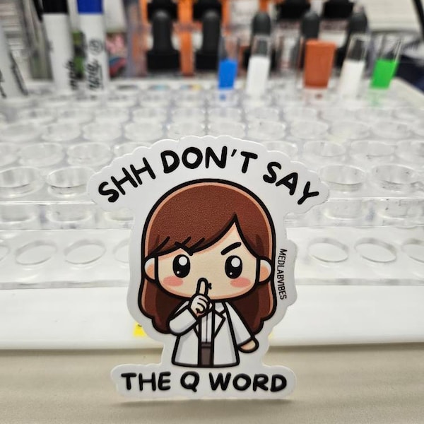 Quiet Lab Stickers for Laptop, Funny Laboratory Cute Sticker, Science ...