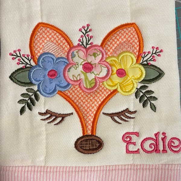 Fox Face Crown Digital Machine Embroidery Applique Design 4 SIZES, Fox ...