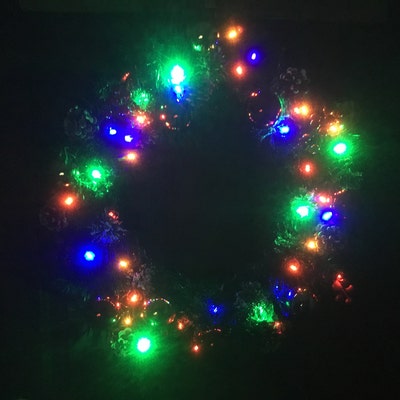 Christmas Wreath for Front Door, Bulb Christmas Decor, Bulb Christmas ...