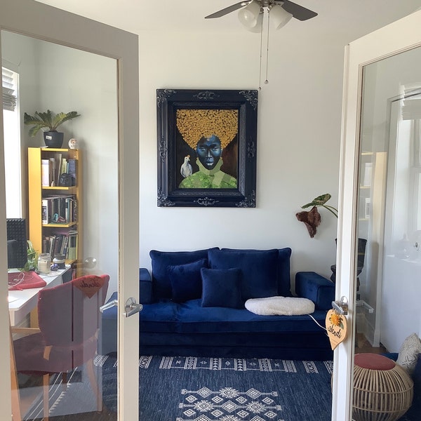 Baroque Shabby Chic Style Frame,distressed Blue, Mirror Frame,ornate ...