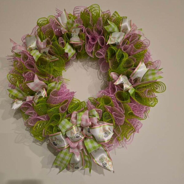 2" Wide Alpha Kappa Alpha AKA Sorority Inspired Wired Double Faced ...