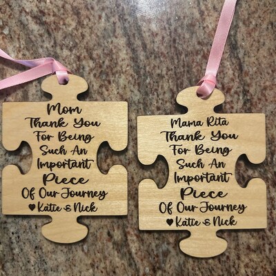 Puzzle Piece Ornament, Personalized Christmas Ornament Keepsake ...
