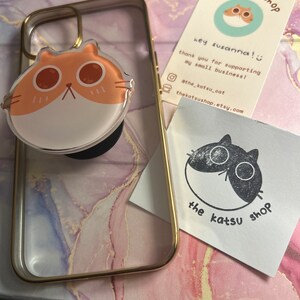 Cute Cat Phone Grip Cat Phone Griptok Griptok Phone - Etsy