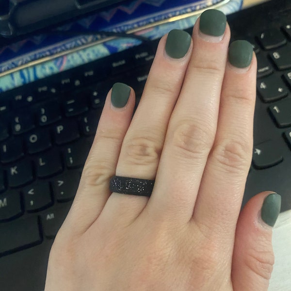 Men's Silicone Ring Triple Pack Set 6 Durable Flexible Wedding Ring ...